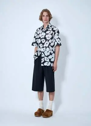 Dries Van Noten Pleated Wool Knee-length Trousers