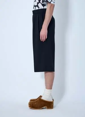 Dries Van Noten Pleated Wool Knee-length Trousers