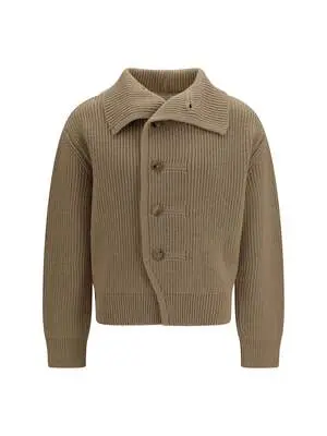 Dries Van Noten DRIES VAN NOTEN Buttoned High-Neck Cardigan Cream