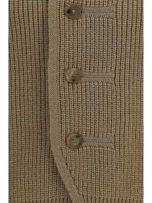 Dries Van Noten Buttoned High-neck Cardigan - Cream