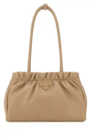 Prada Nappa Leather Shoulder Bag - Brown