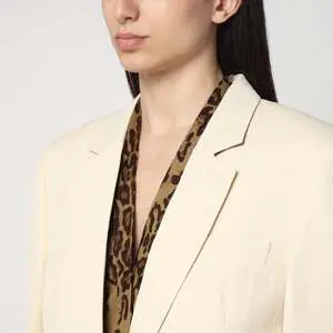 Stella McCartney Single-breasted Jacket In Butter Colour