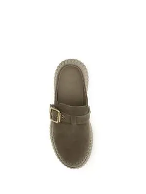 Chloé Suede Nama Sabot - Green