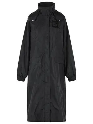GANNI Nylon Raincoat - Black