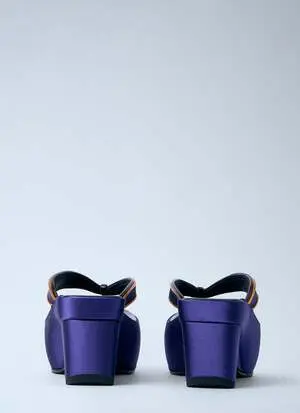 Dries Van Noten Satin Platform Thong Sandals
