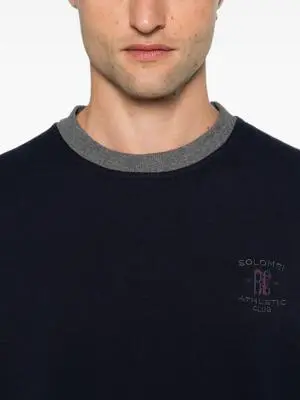 Brunello Cucinelli Logo Cotton Sweatshirt - Multicolor