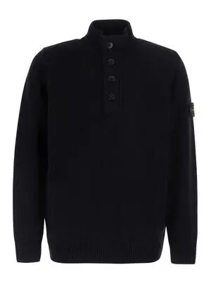 Stone Island Button Detailed Knitwear For Men