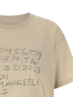 MAISON MARGIELA Printed T-shirt - Cream