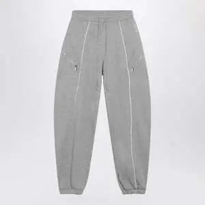 Attico Long Jogger Pants In Cotton Jersey - Gray