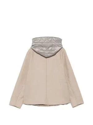 FAY Wool Hooded Cape - Multicolor
