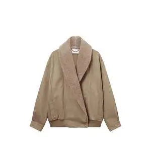 Stella McCartney Faux-shearling Bomber Jacket - Cream