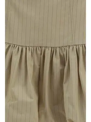 GANNI Ruffled Mini Skirt - Cream