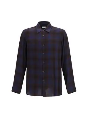 Dries Van Noten Check Shirt - Blue
