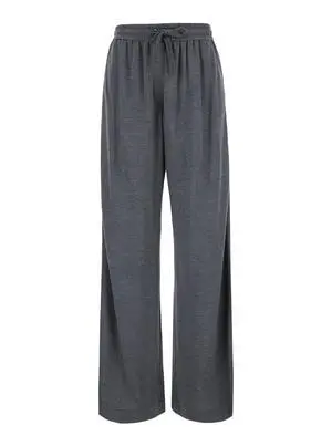 Brunello Cucinelli Cotton Blend Monil Detail Pants - Gray