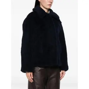 Max Mara Jackets Faux Fur & Shearling Jackets - Blue