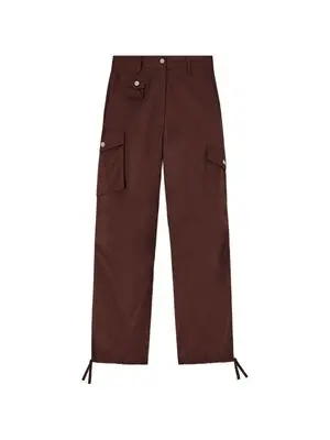GANNI Organic Cotton Cargo Trousers - Multicolor