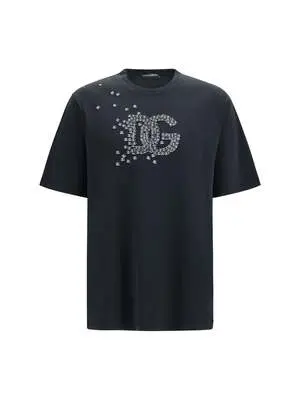 Dolce & Gabbana Cotton T-shirt With Logo - Black