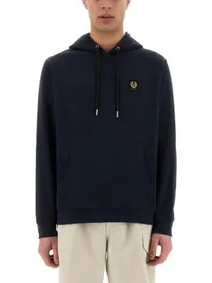 Belstaff Cotton Hooded Sweatshirt - Blue