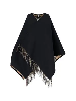 Burberry Wool Poncho - Multicolor