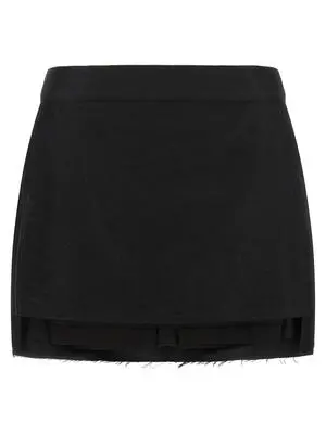 Rick Owens Fog Cutoff Skirt - Black