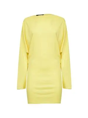 Jacquemus Yellow The Mistral Cowl-back Mini Dress - Multicolor