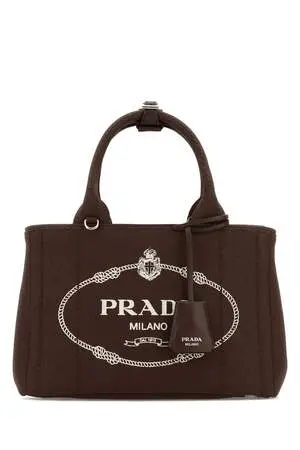 Prada Canvas Small Jardiniã¨re Handbag - Brown