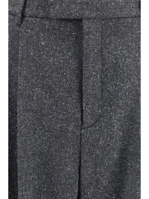 Valentino Garavani Tailored Wool And Silk-blend Pants - Gray