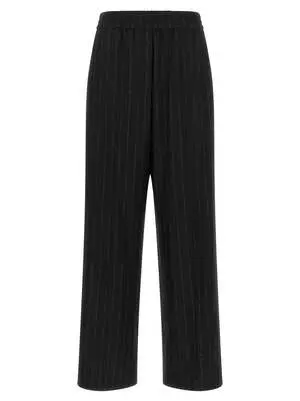 Brunello Cucinelli Micro Sequin Pinstripe Pants - Blue
