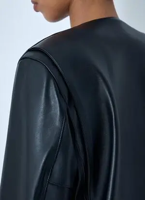 TOTEME Open Front Leather Jacket