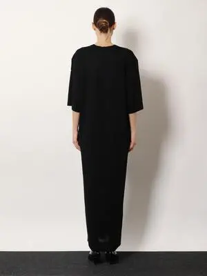 TOTEME Long Merino Wool Dress - Black