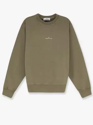 Stone Island Organic Cotton Sweatshirt With Logo Print - Multicolor