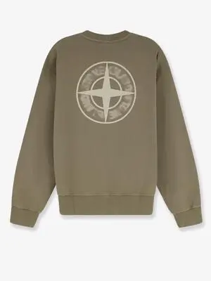 Stone Island Organic Cotton Logo Print Sweatshirt - Multicolor