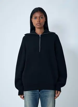 Balenciaga Zip-up Sweater - Black