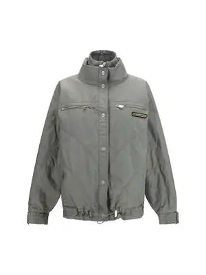 Attico High-neck Bomber With Zips - Gray