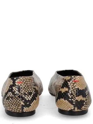 AeydĒ Snake Print Calf Leather Ballerina Betty - Multicolor