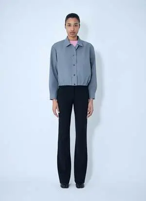 JIL SANDER Cotton Poplin Cropped Shirt