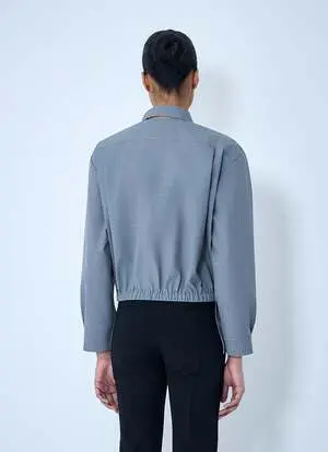 JIL SANDER Cotton Poplin Cropped Shirt