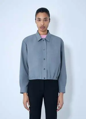 JIL SANDER Wool Cropped Shirt
