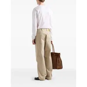 Prada Neutrals Denim Regular & Straight-leg Jeans