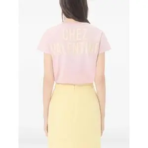 Valentino Garavani Logo Print Cotton T-shirt - Pink