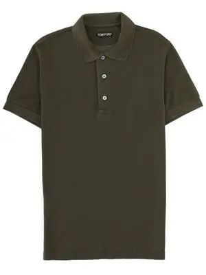 TOM FORD Lyocell And Cotton Polo Shirt