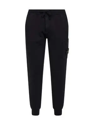 Stone Island Black Organic Cotton Jogger Trousers - Multicolor