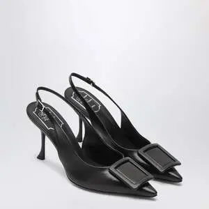 ROGER VIVIER Nappa Leather Slingbacks - Black