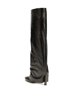 Attico Knee-high Eco-leather Boots - Black