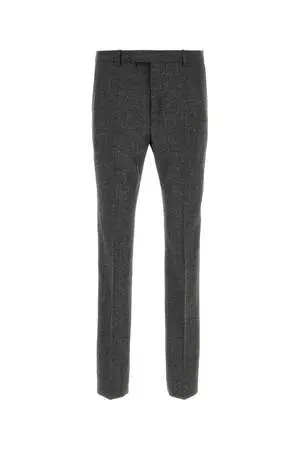 Gucci Melange Charcoal Wool Pant - Gray