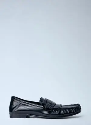 Marni Leather Penny Loafers - Black
