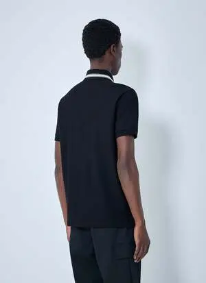 Moncler Striped Collar Polo Shirt