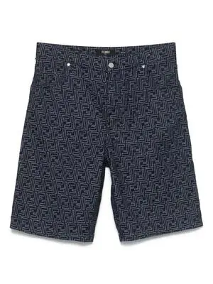 Fendi Ff` Denim Shorts - Multicolor