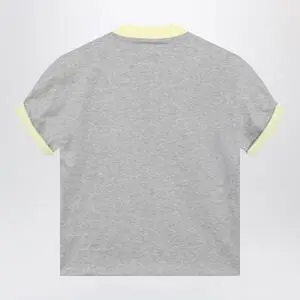 Versace Reversible Grey/yellow Cotton Jersey T-shirt - Gray