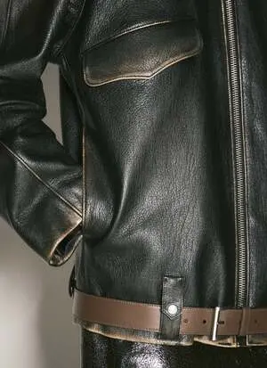 Prada Leather Blouson Jacket